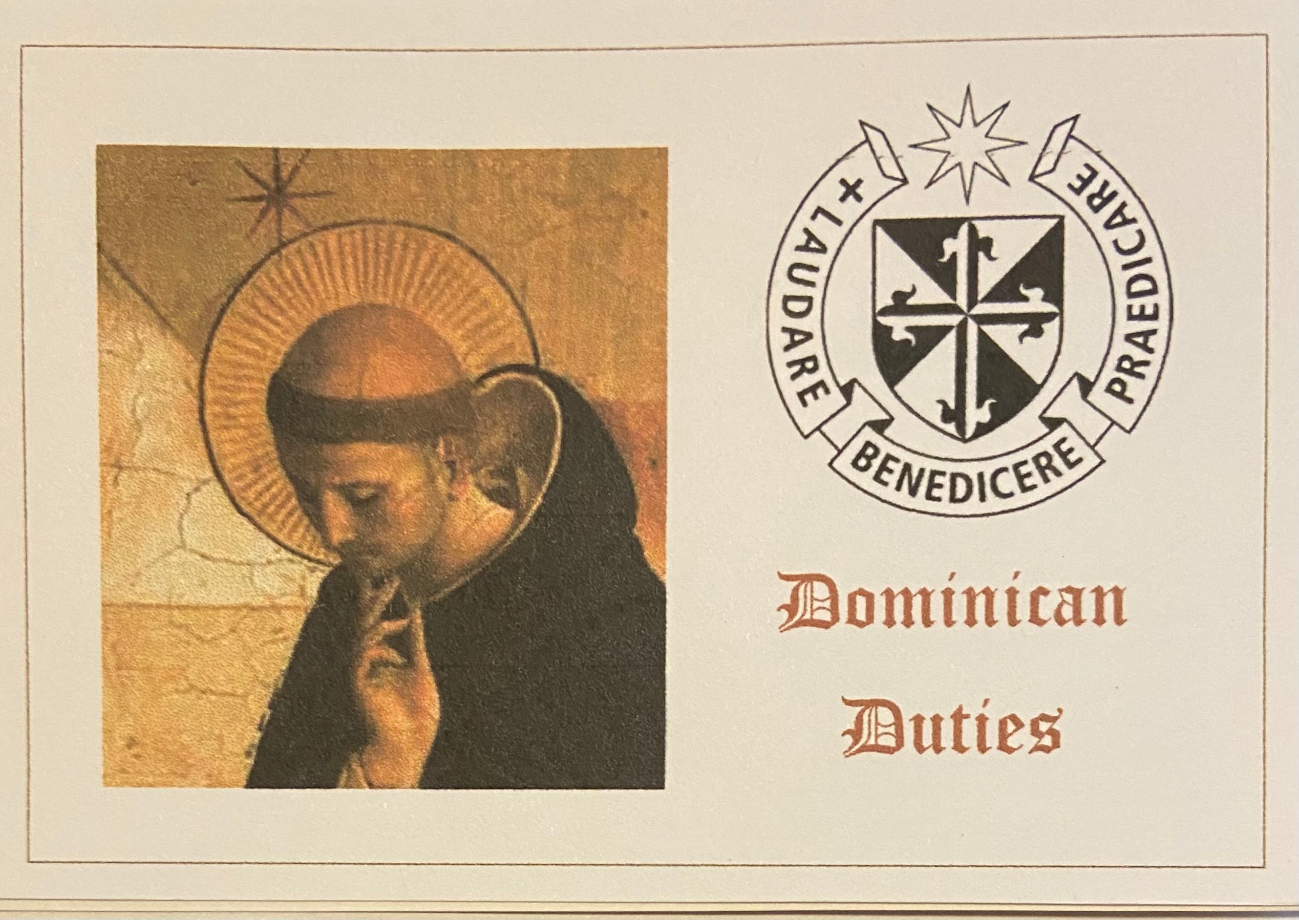 Duties for Lay Dominicans – ST. DOMINIC'S STORE
