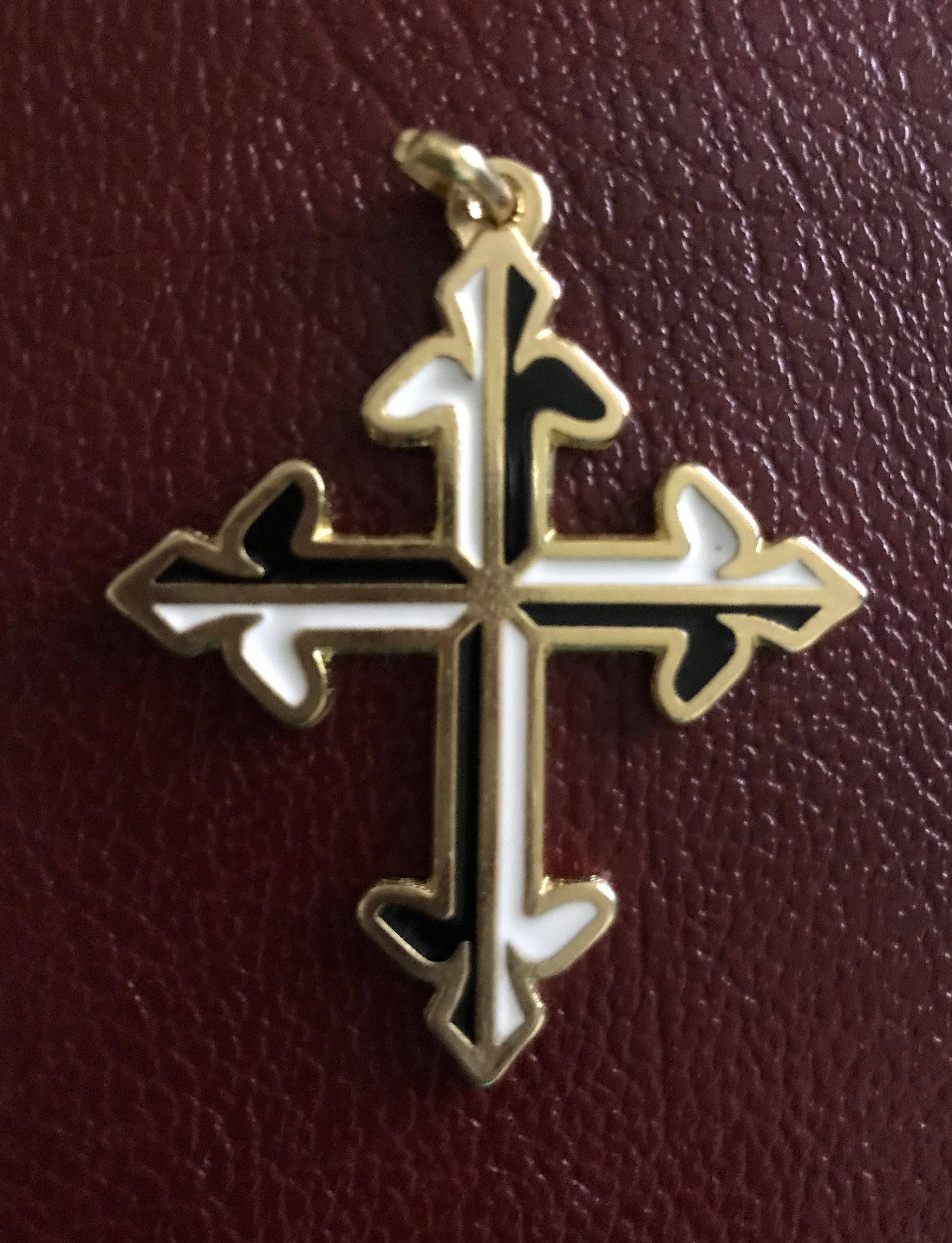 Cross: Medium-Gold Rim – ST. DOMINIC'S STORE